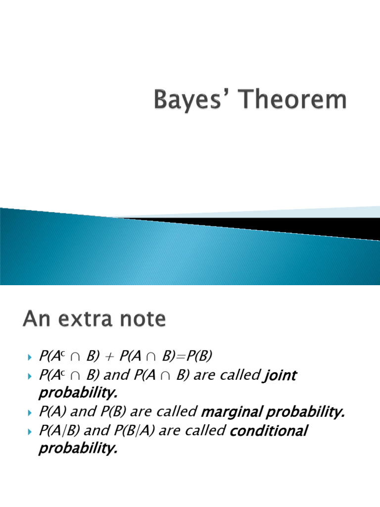 Bayes Theorem and Examples | PDF | Probability | Mathematics