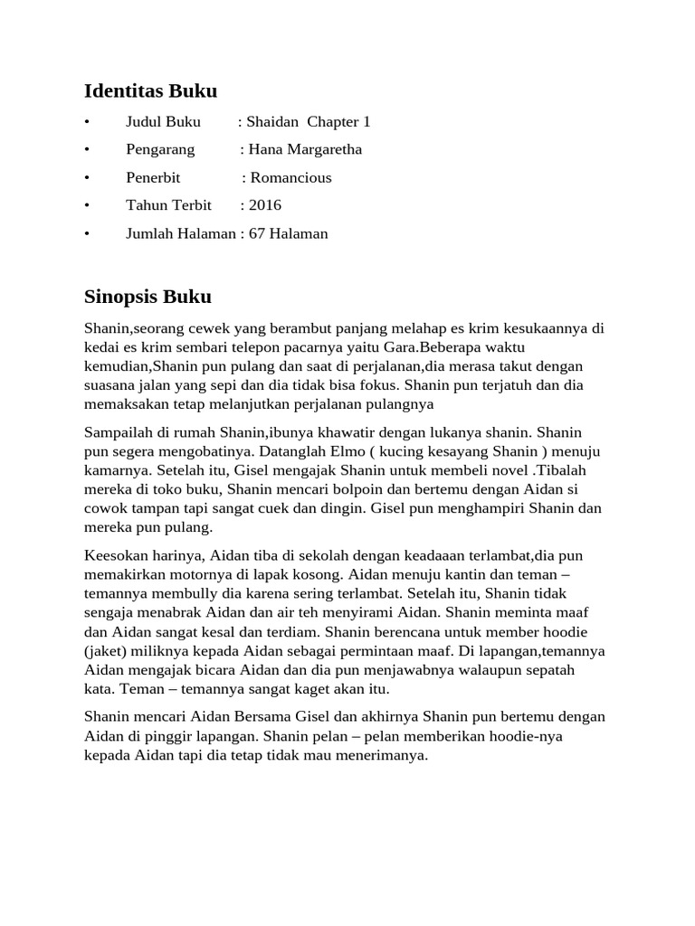 Resensi Buku Shaidan Kaka X IPS 1 | PDF