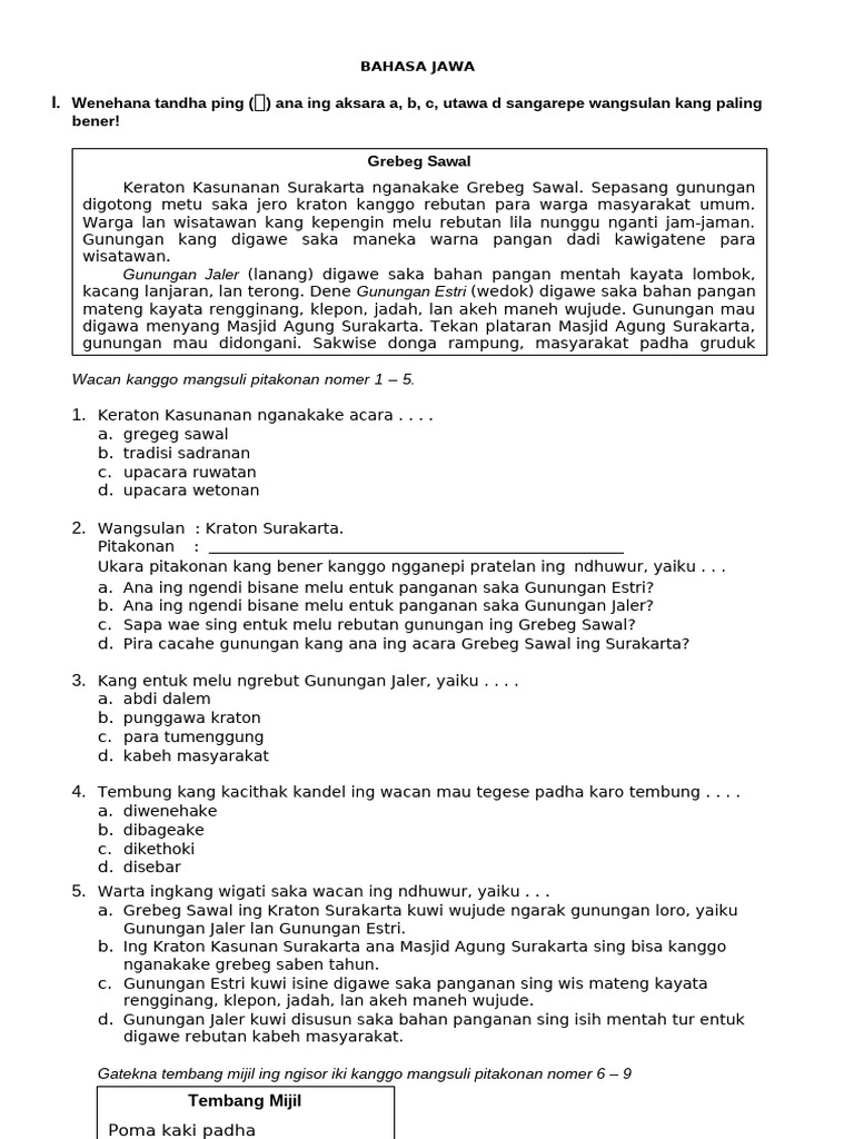 AM MI - Bahasa Jawa | PDF