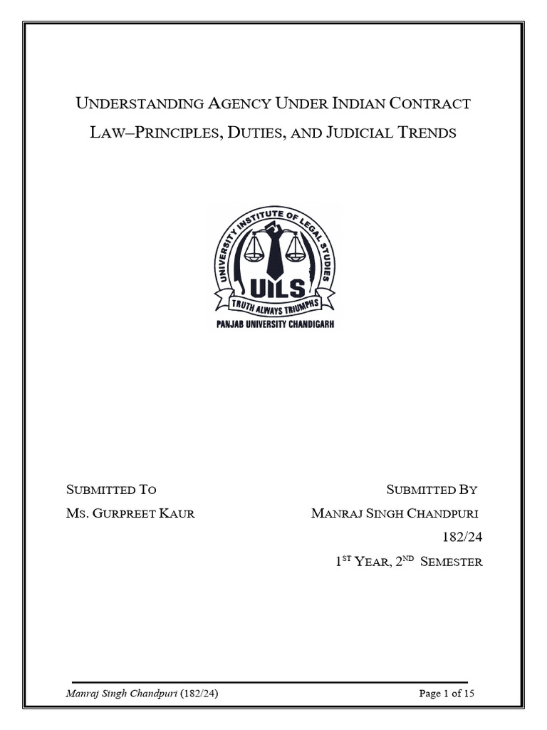 Contract II Project | PDF | Law Of Agency | Fiduciary