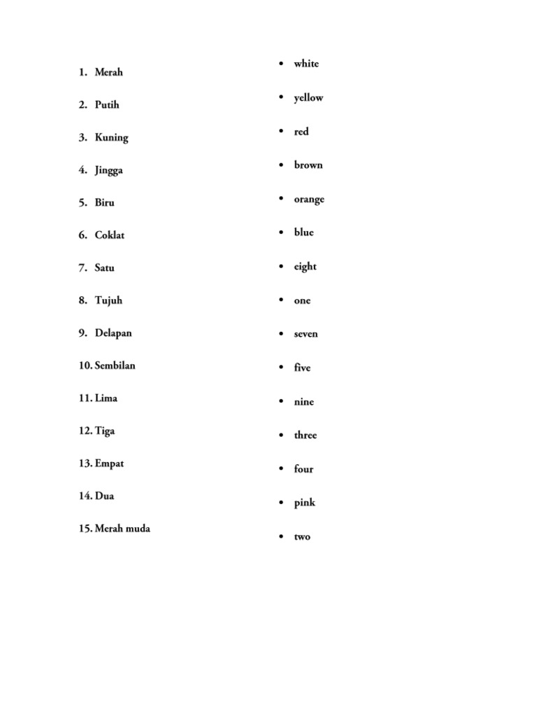 Colour Number 1 | PDF