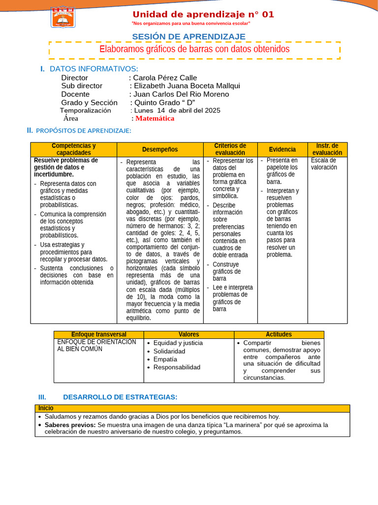 Gráficos de Barras en Matemáticas Escolares | PDF | Datos | Estadísticas