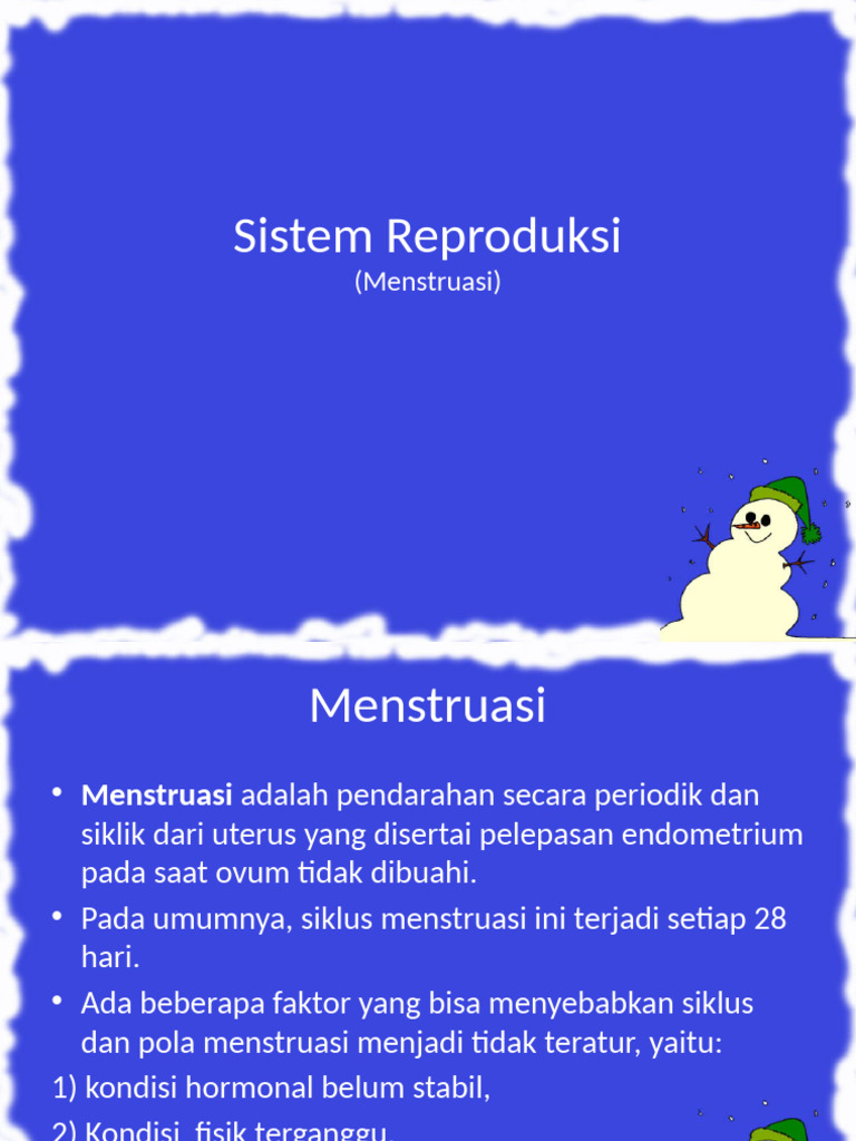 Sistem Reproduksi Ovulasi Menstruasi | PDF