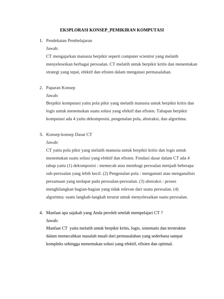Eksplorasi Konsep - CT | PDF
