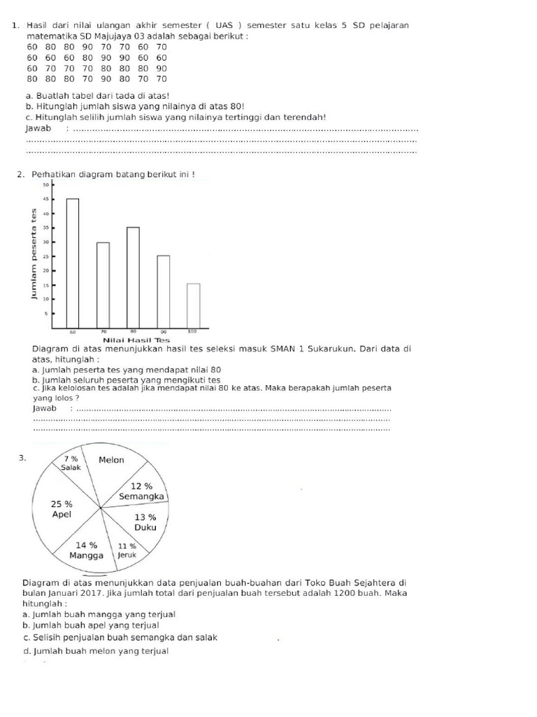 Soal Data Kelas 6 | PDF