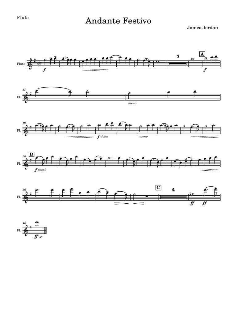 Andante Festivo James J-Flute | PDF