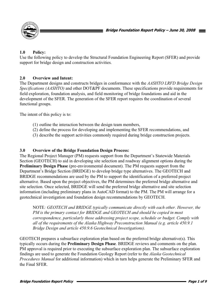 Bridge - Report - Policy Geo-Struct Interface | PDF | Deep Foundation | Geotechnical Engineering