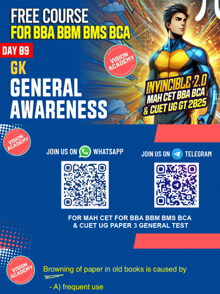 Day 9 General Awareness Invincible 2.0 | PDF