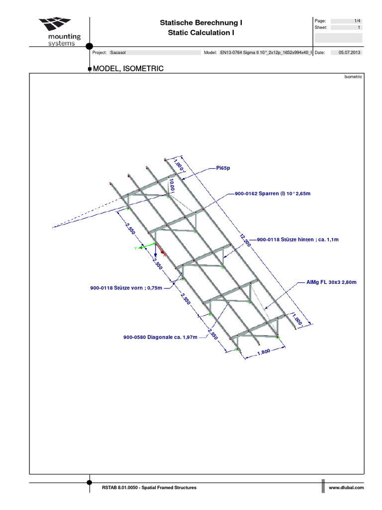 Static Calculation for Sacasol Project | PDF | Chemical Engineering ...