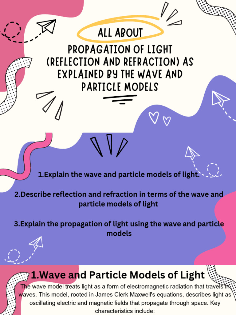 Light Propagation: Wave vs. Particle Models | PDF | Waves | Light