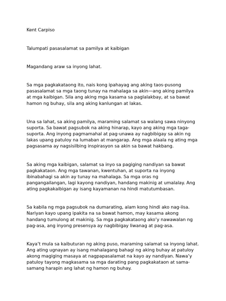 Talumpati Ni Kent | PDF