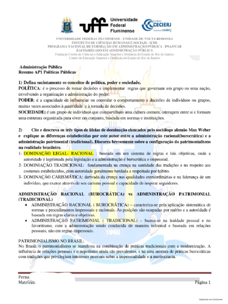 Resumo Ap1 Politicas Públicas | PDF