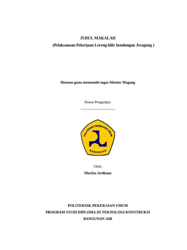 Template Penulisan Makalah 1 | PDF