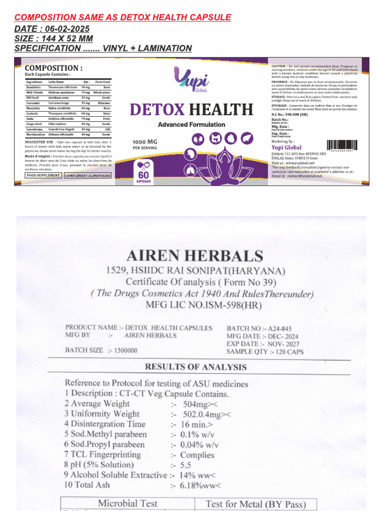 Detox Health Capsule-1 | PDF
