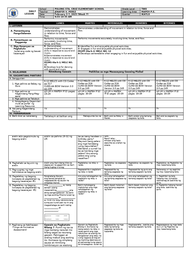 Q3-W7-MAPEH-PE | PDF