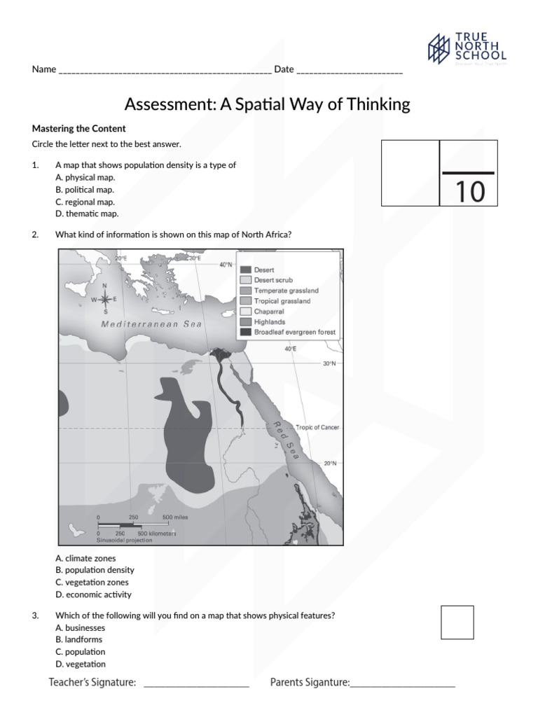 Unit-1-Assessment A Spatial Way of Thinking TNS | PDF
