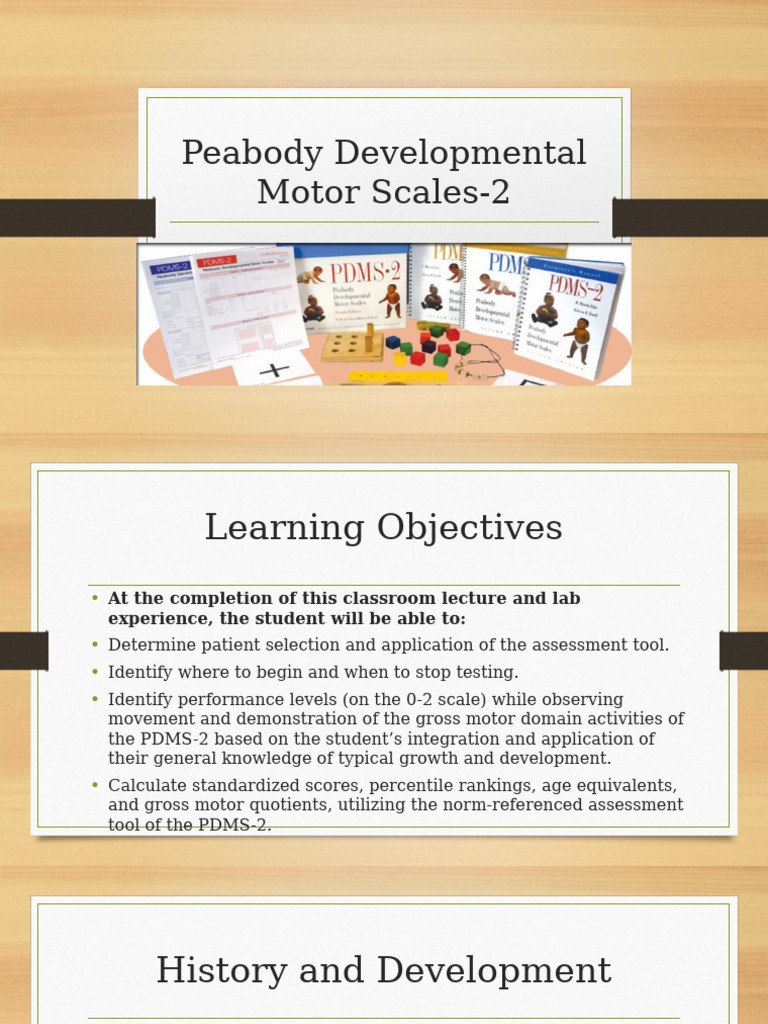Peabody Developmental Motor Scales 2 Student Edition | PDF | Standard ...