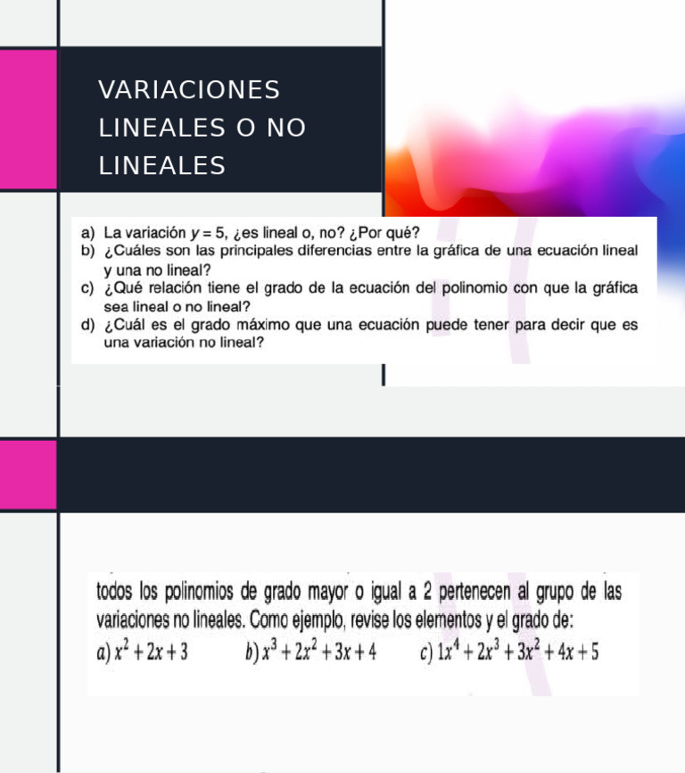 Ecuaciones lineales no lineales | PDF