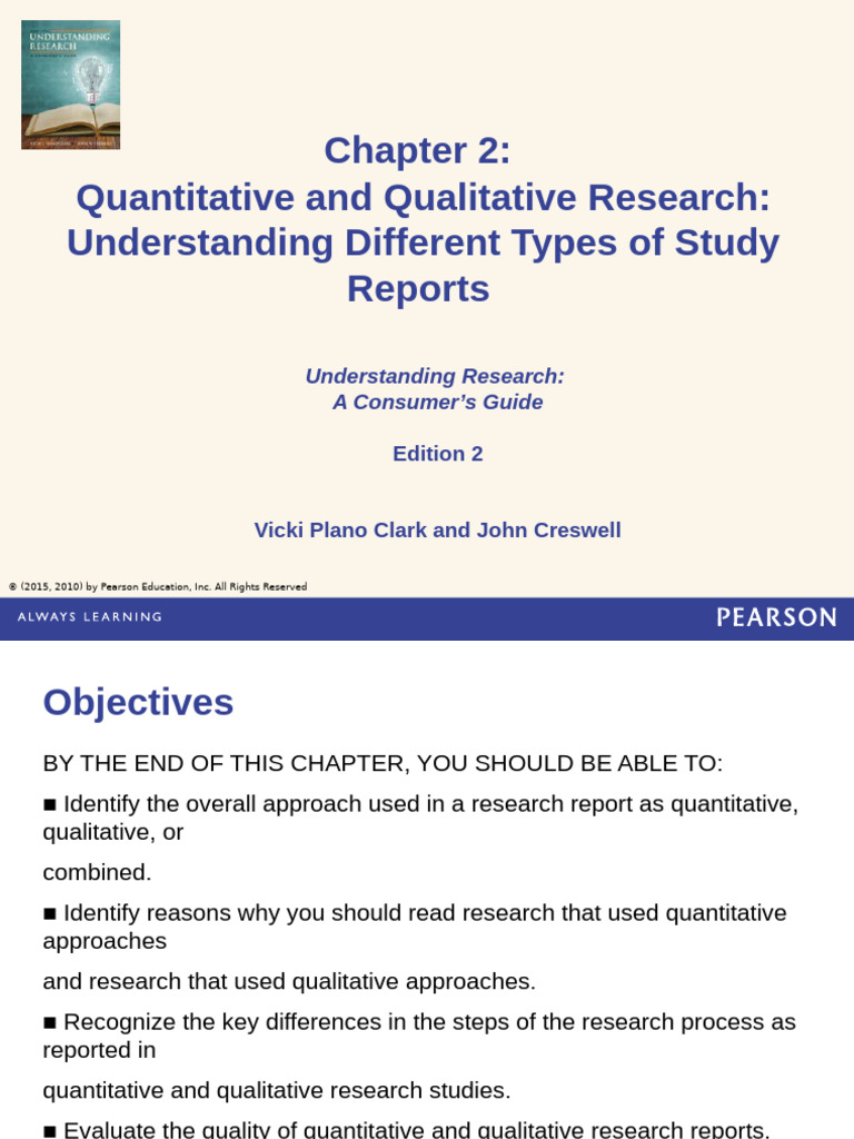 Chapter 2 QUALITATIVE AND QUANTITATIVE RESEARCH REPORTS | PDF ...
