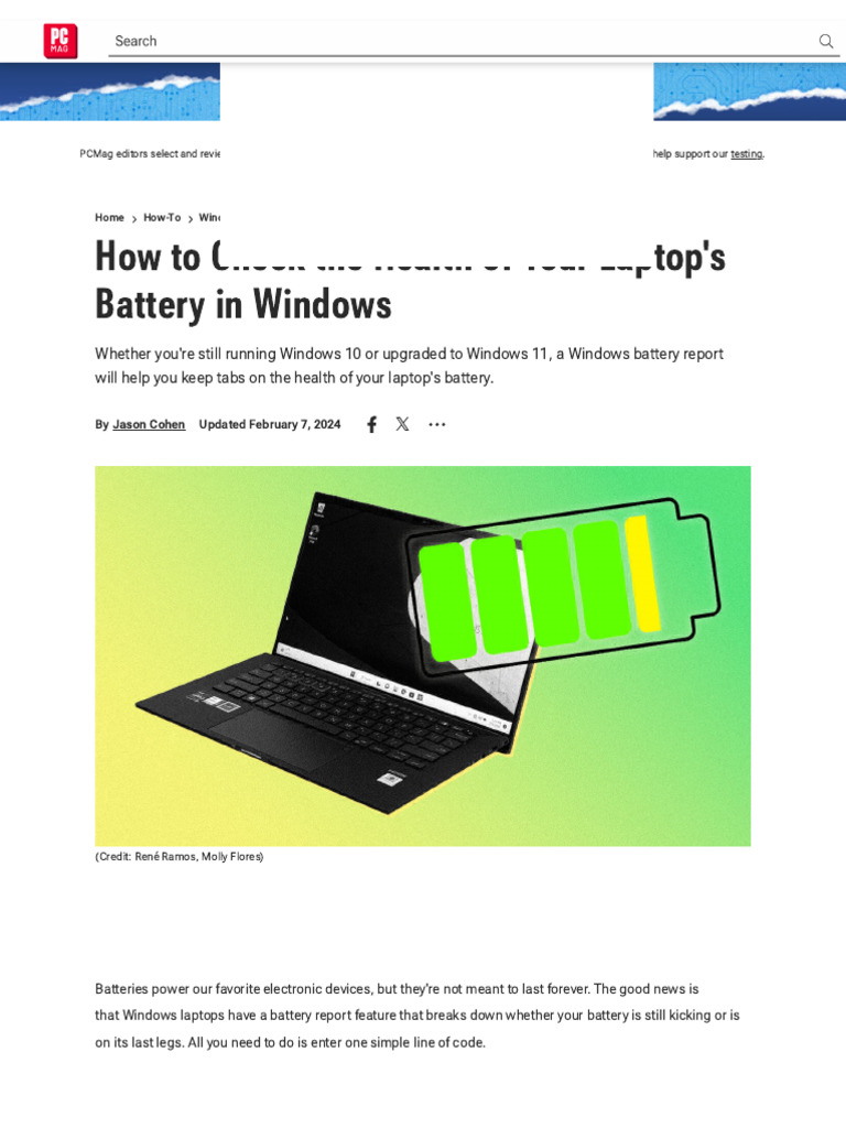 How To Check The Health of Your Laptop's Battery in Windows - PCMag ...