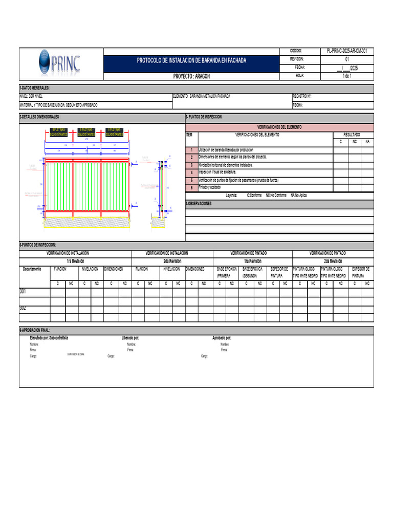 Protocolo Baranda Fachada 3do | PDF