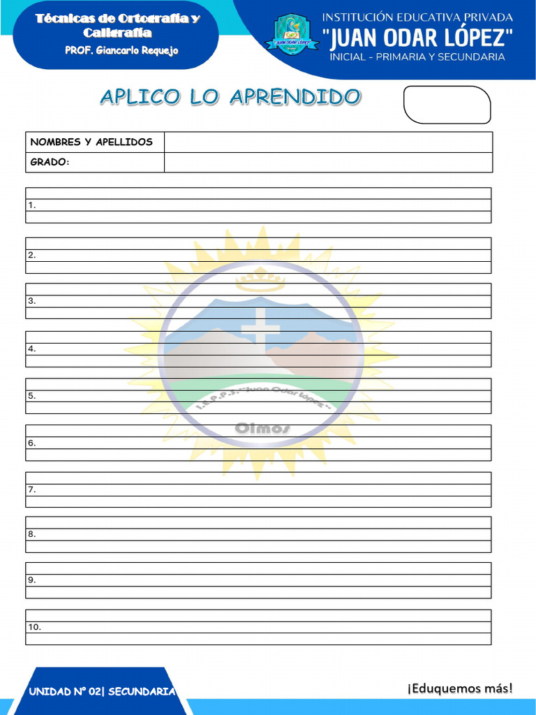 Hoja para Percentil - Secundaria | PDF