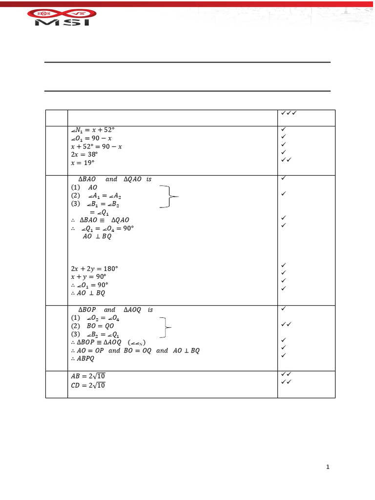Grade 10 Euclidean Geometry Memo | PDF