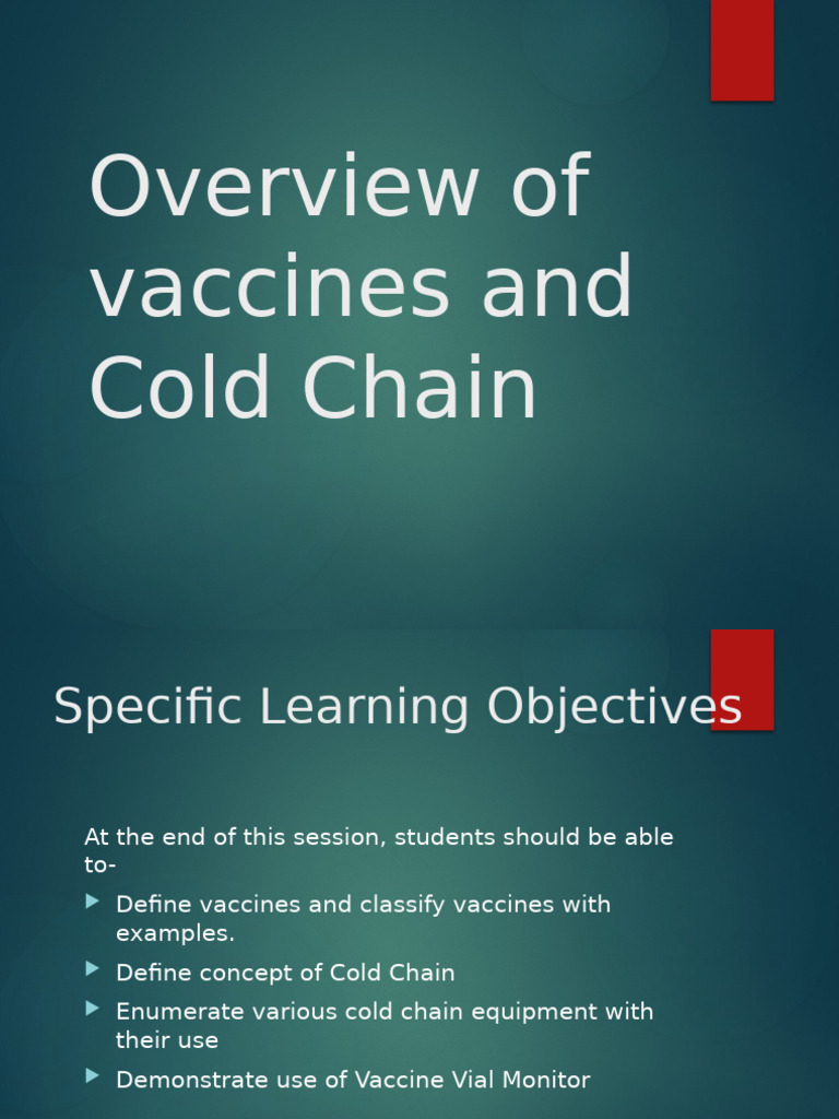 Vaccines and Cold Chain Overview | PDF | Vaccines | Antibody