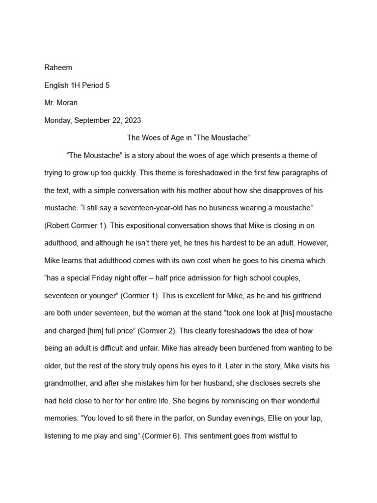 "The Moustache" Document | PDF