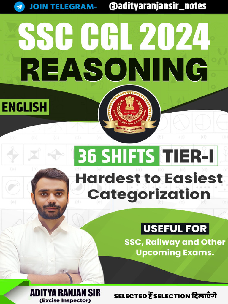 SSC - CGL - PRE - 2024 - Reasoning (English) - Hard - To - Easy | PDF ...