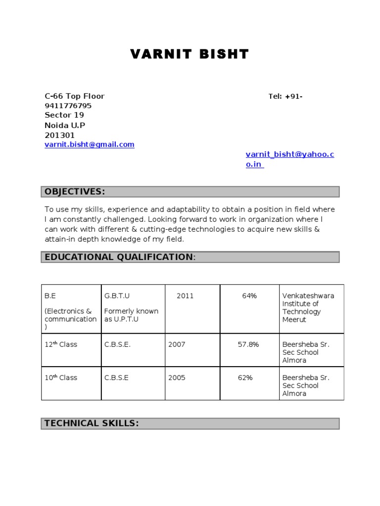 Varnit Resume | PDF | Career & Growth