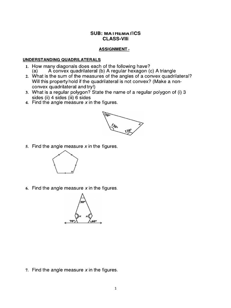 Understanding Quadrilateral With 1 | PDF