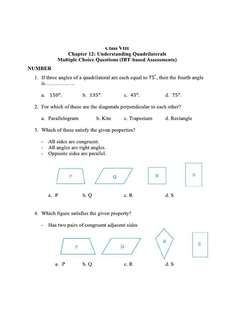 Understanding Quadrilateral 03 | PDF
