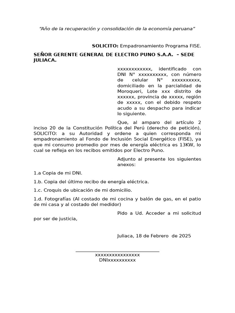 Solicitud FISE | PDF