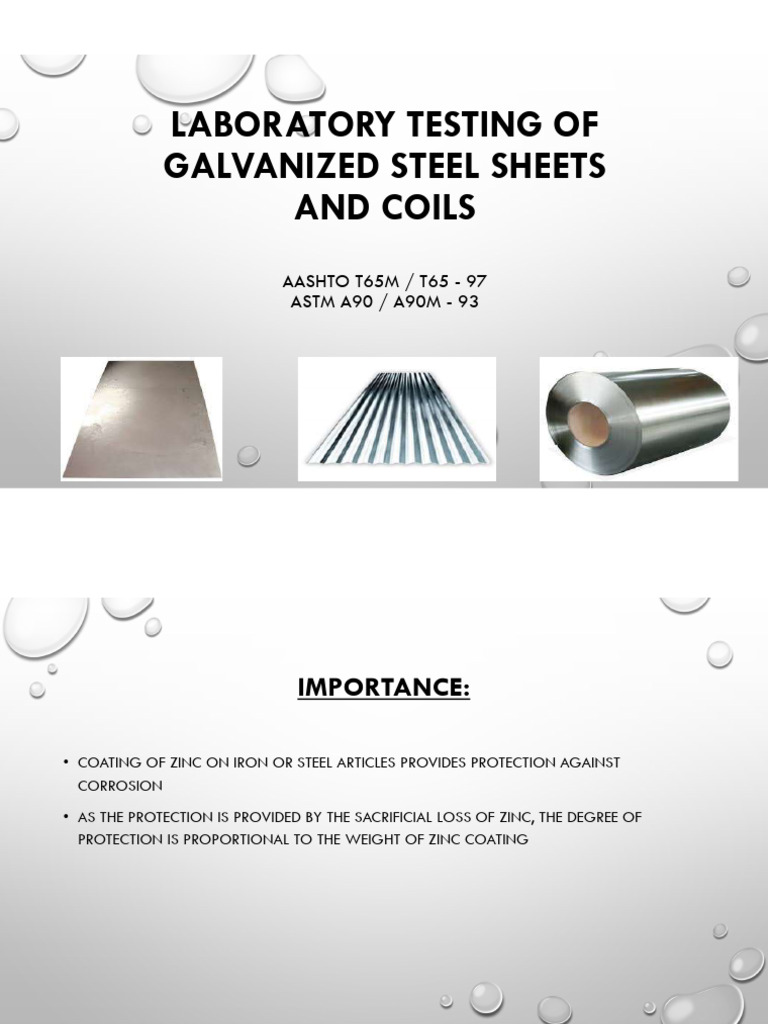 Testing-of-Galvanized-Steel-Sheets-and-Coils | PDF | Hydrochloric Acid ...