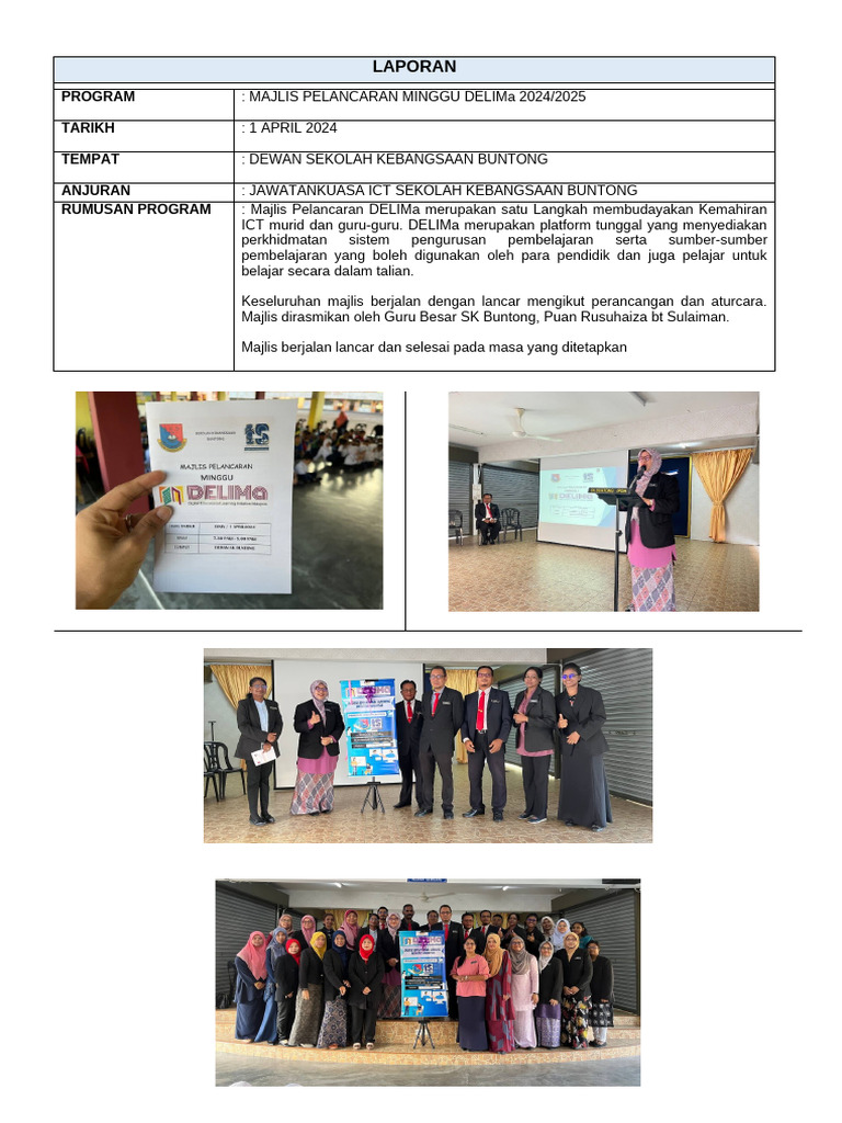 LAPORAN DELIMa | PDF