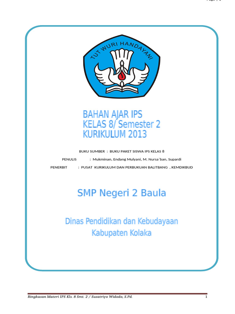 Ringkasan Materi IPS Kelas 8 | PDF