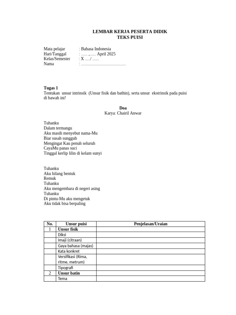 Lkpd Puisi Br Pdf