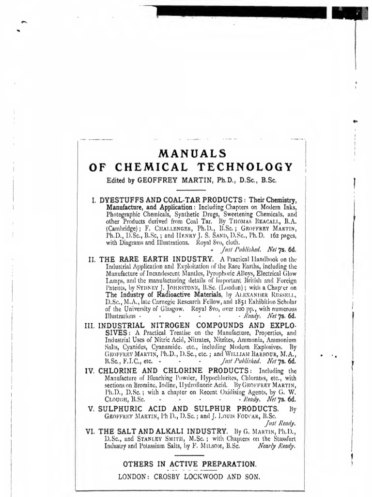 Industrial Nitrogen Compounds Guide | PDF | Ammonia | Nitrogen