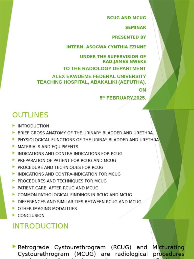 Rcug and Mcug by Asogwa Cynthia | PDF | Urination | Medical Imaging