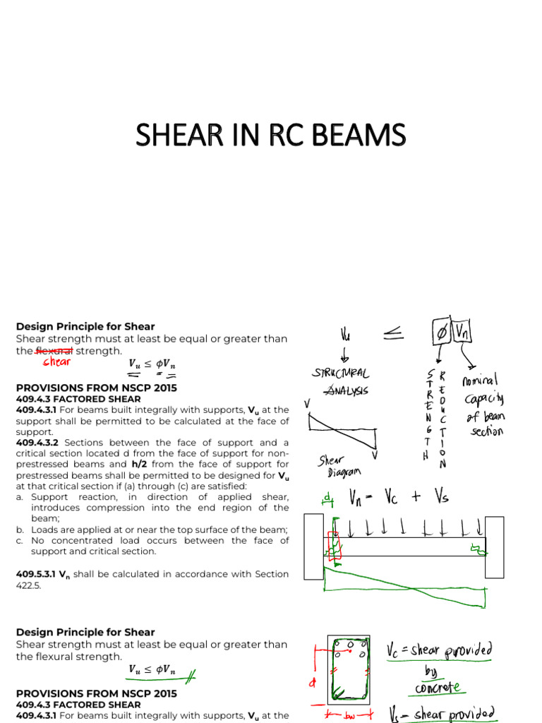 Shear in Beams With Annotations | PDF | Beam (Structure) | Shear Stress