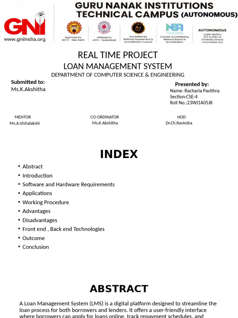 Loan Management System Overview | PDF | Loans | Computer Security