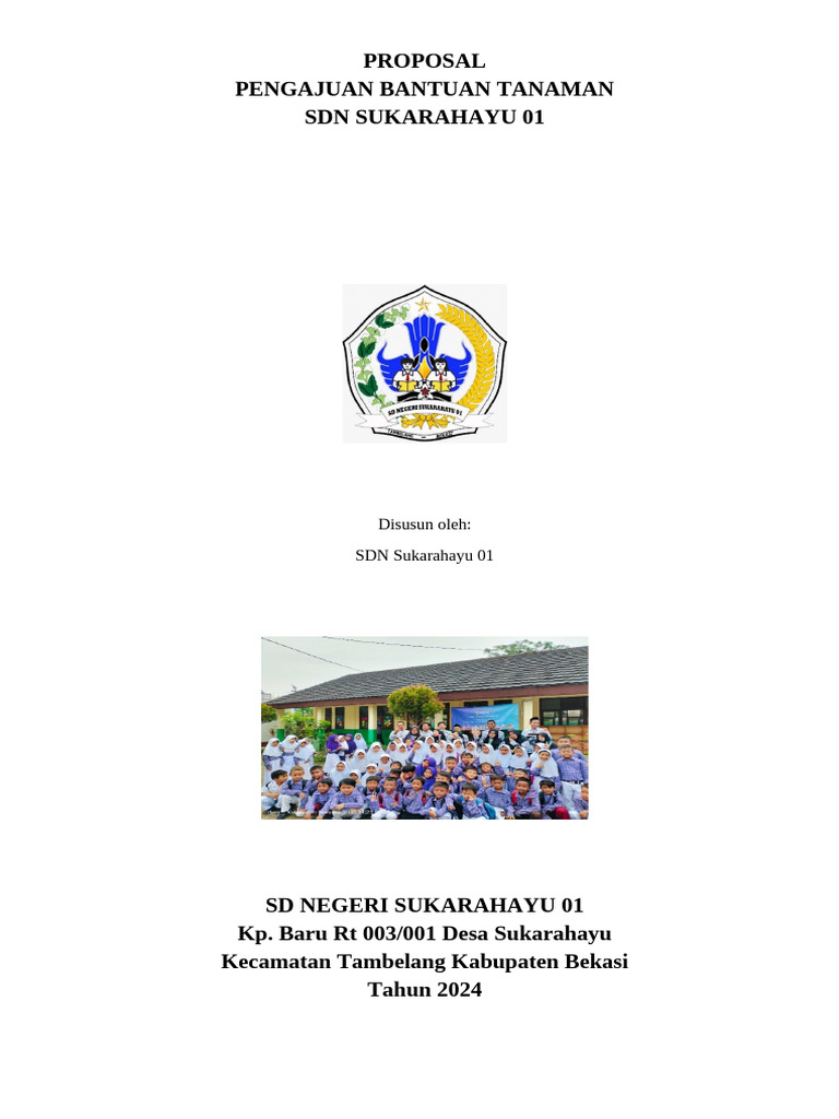 Proposal Bantuan Tanaman Rahayu01 | PDF