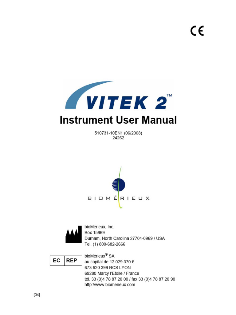 VITEK 2 Instrument User Manual (218 Pages) | PDF | Waste