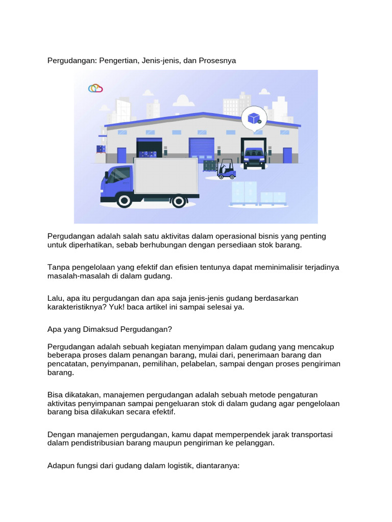 Materi Pergudangan | PDF