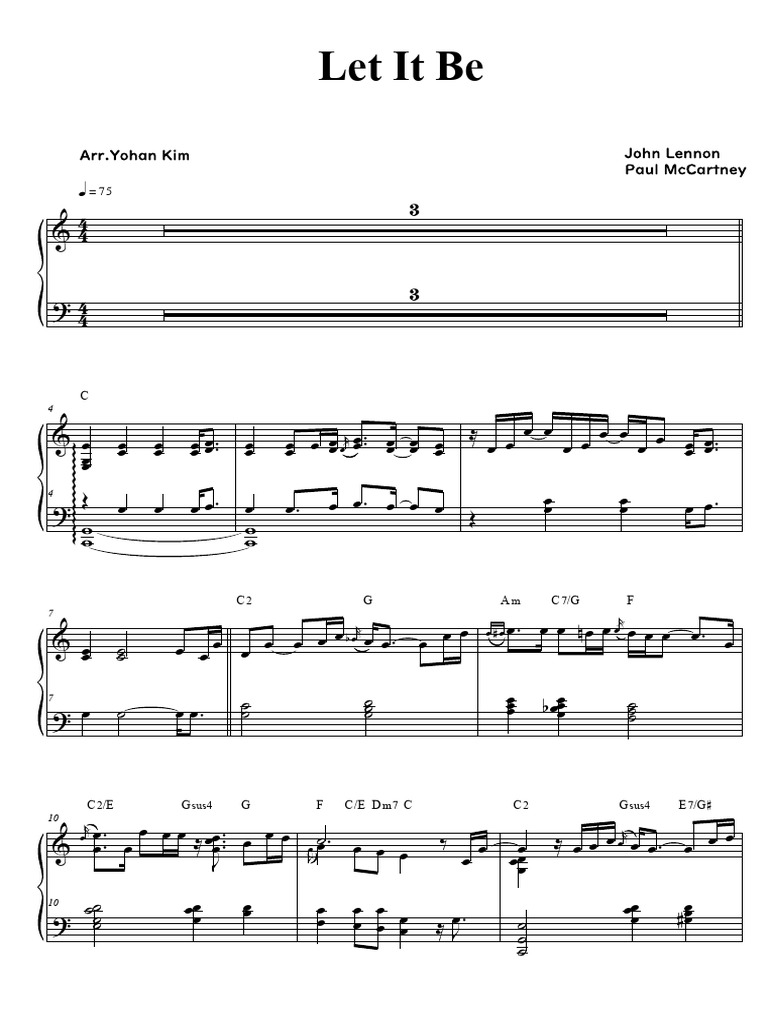 Let It Be (Beatles) - Full Score | PDF