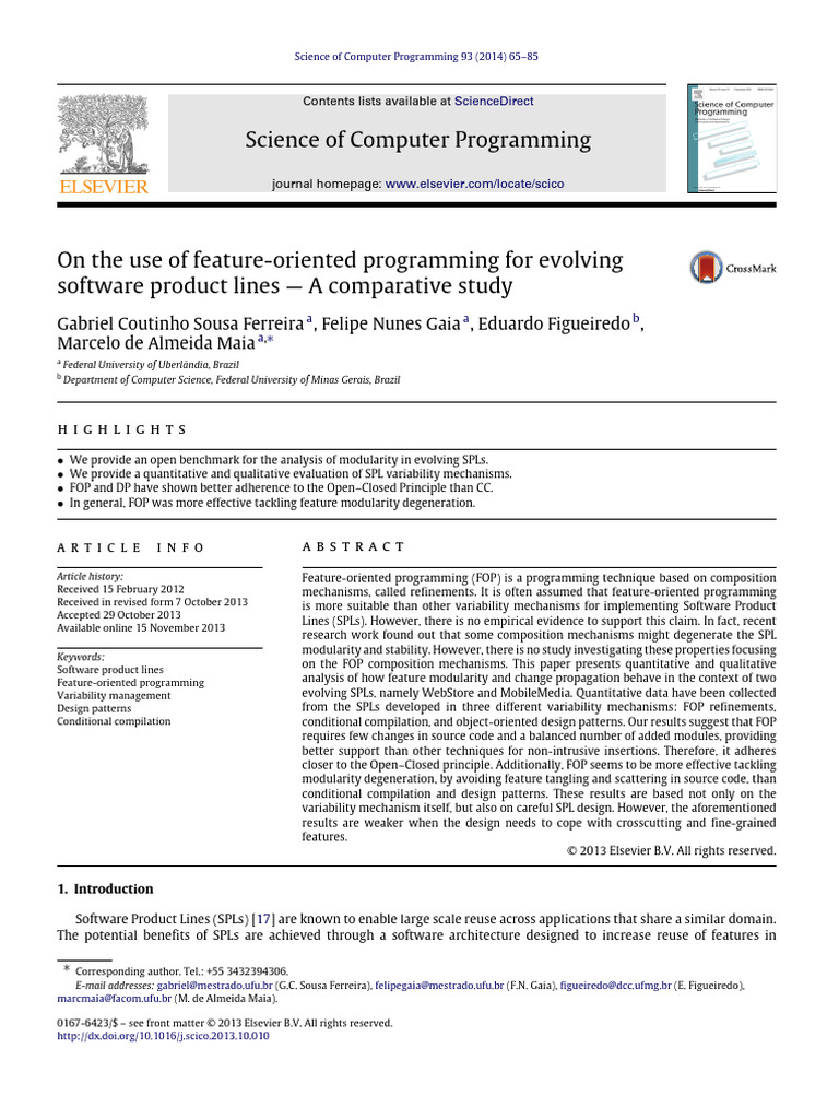On The Use of Feature-Oriented Programming For Evolving Software Product Lines - A Comparative ...