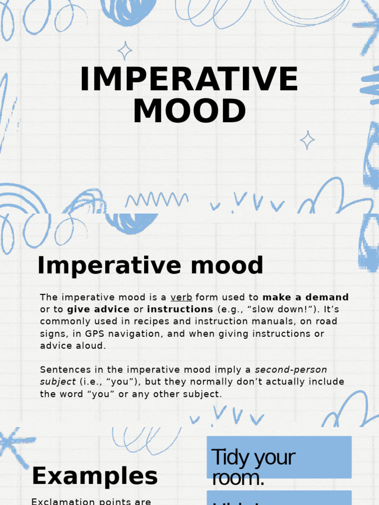 Imperative Mood Presentation | PDF
