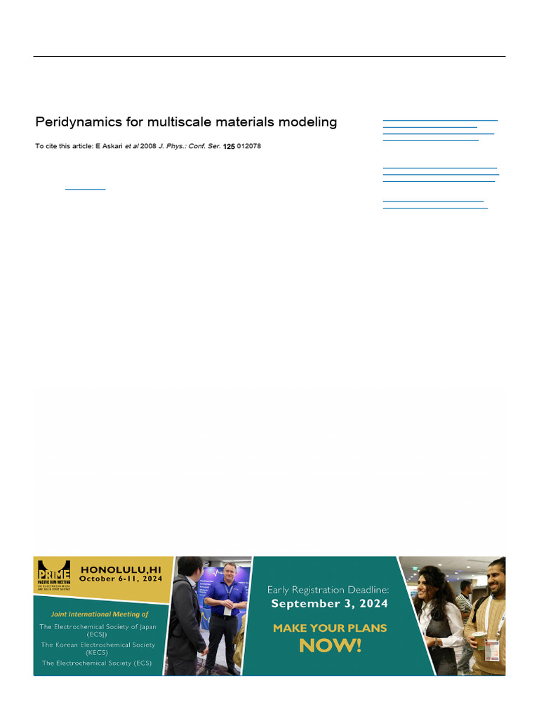 Peridynamics Multiscale Modeling | PDF | Elasticity (Physics ...