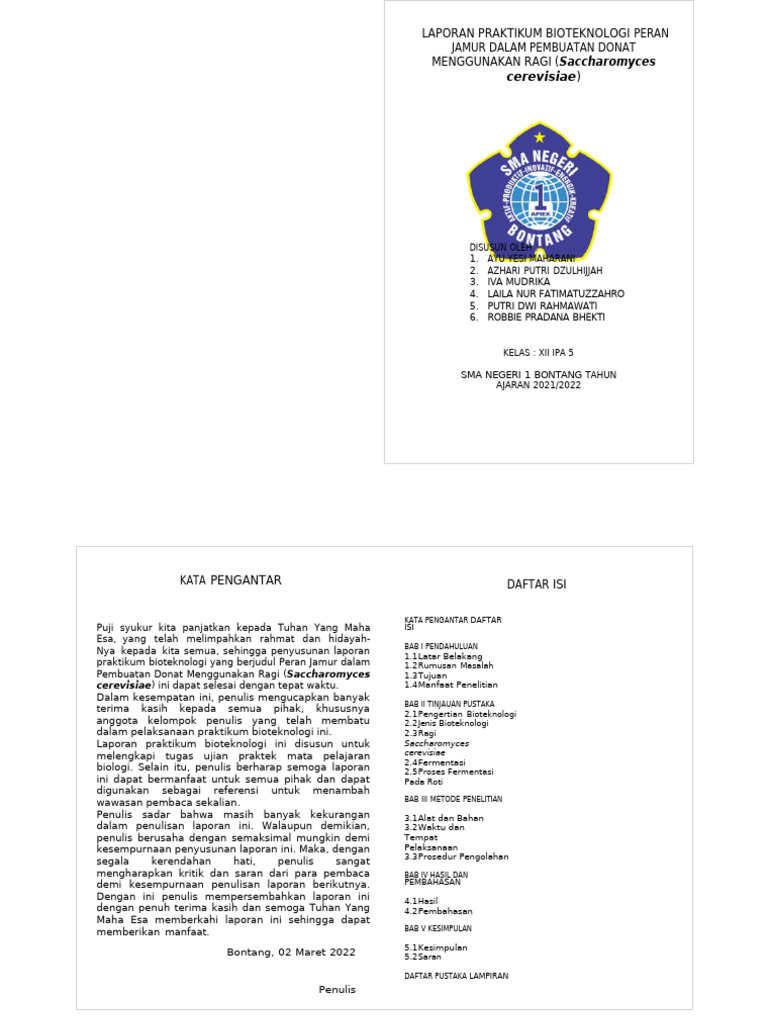 Laporan Uprak Biologi | PDF